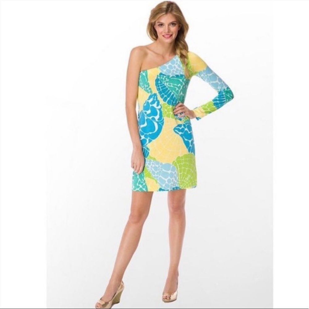 Lilly Pulitzer Whitaker Dress Lagoon Szm - Gem